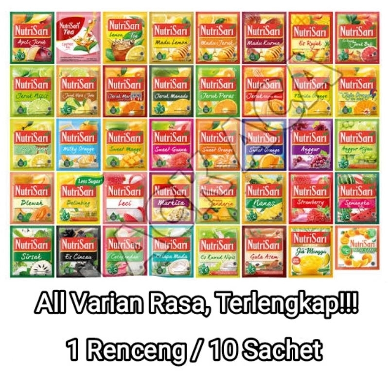 Jual Nutrisari All Varian Rasa 1 Renceng / 10 Sachet | Shopee Indonesia
