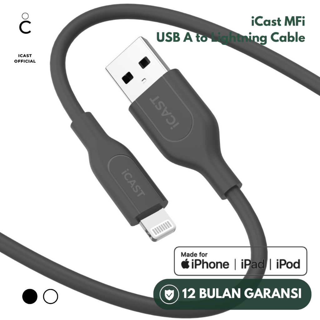 Jual Kabel iPhone MFi iCast USB A To Lightning | Shopee Indonesia
