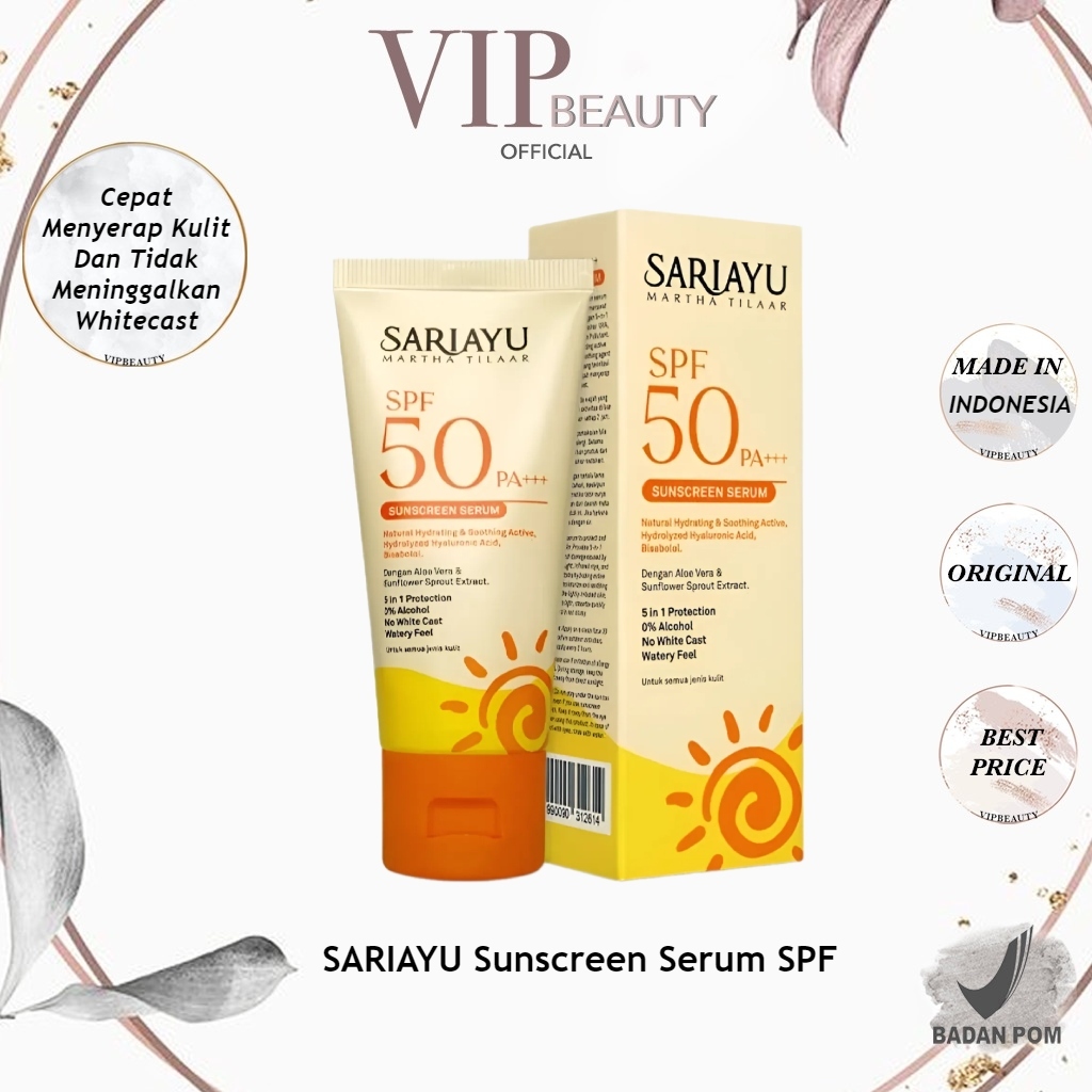 Jual SARIAYU Sunscreen Serum SPF 50 PA+++ 30gr | Shopee Indonesia