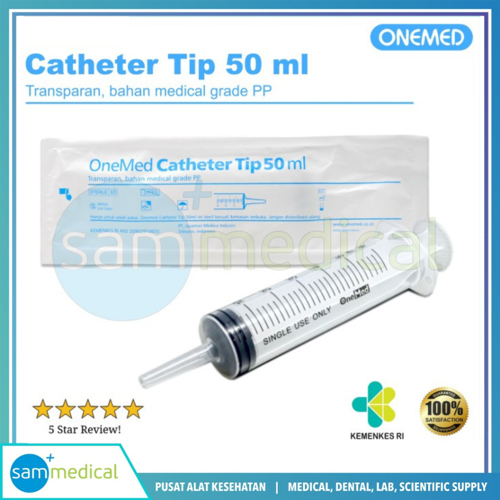 Jual OneMed Spuit Catheter Tip atau Feeding Syringe 50cc per pcs ...