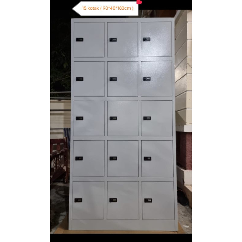 Jual LEMARI LACI FILLING CABINET / RAK BUKU / LOCKER 15 KOTAK UKURAN 90 ...