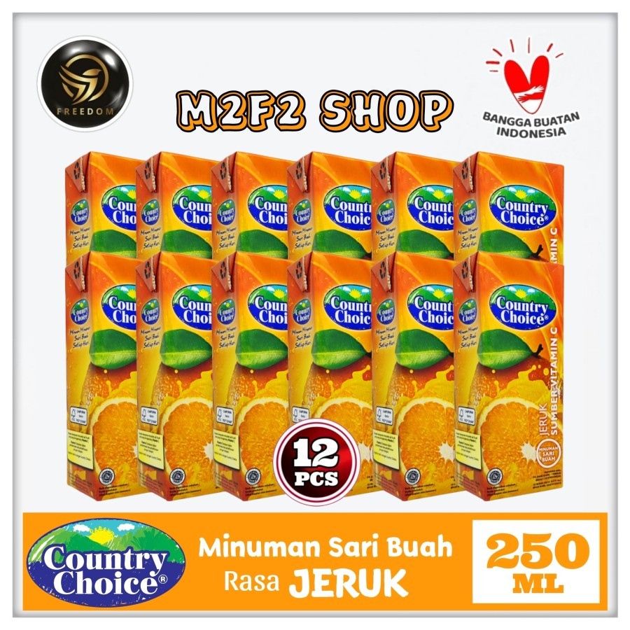 Jual Juice Country Choice Orange | Jus Jeruk - 250 ml (Kemasan 12 Pcs) | Shopee Indonesia