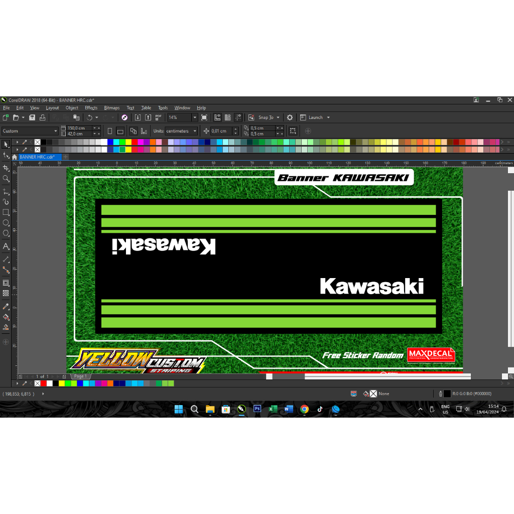 Jual BANNER KARPET ALAS MOTOR KAWASAKI RACING | Shopee Indonesia