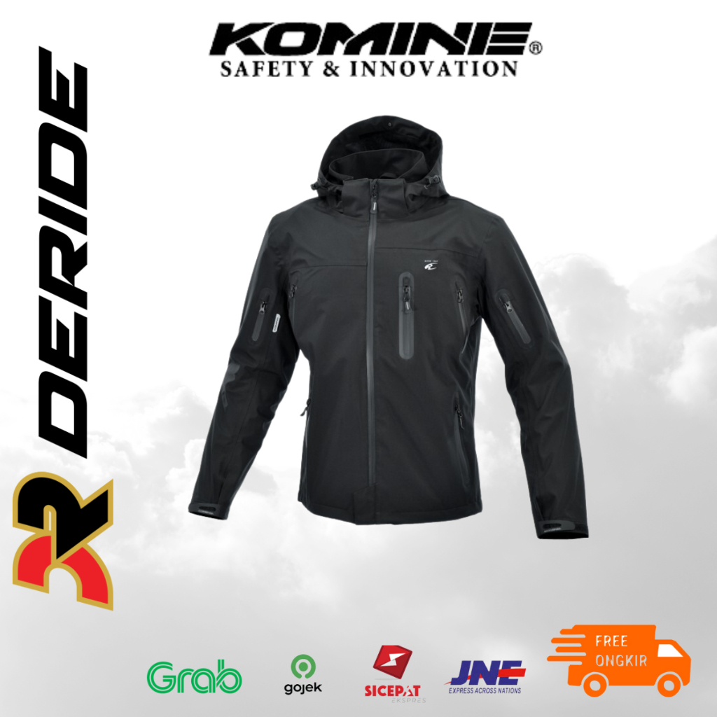 Jual Jaket Touring Komine JK-555 WP P 3L-Parka Riding Black Waterproof | Shopee Indonesia