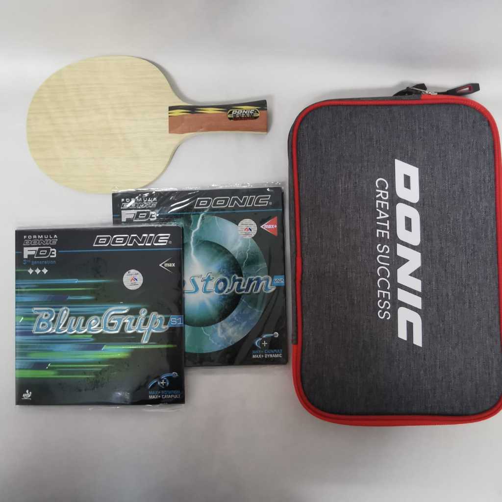 Jual Bat Donic Populer Titanium kombinasi karet Donic Set | Shopee ...