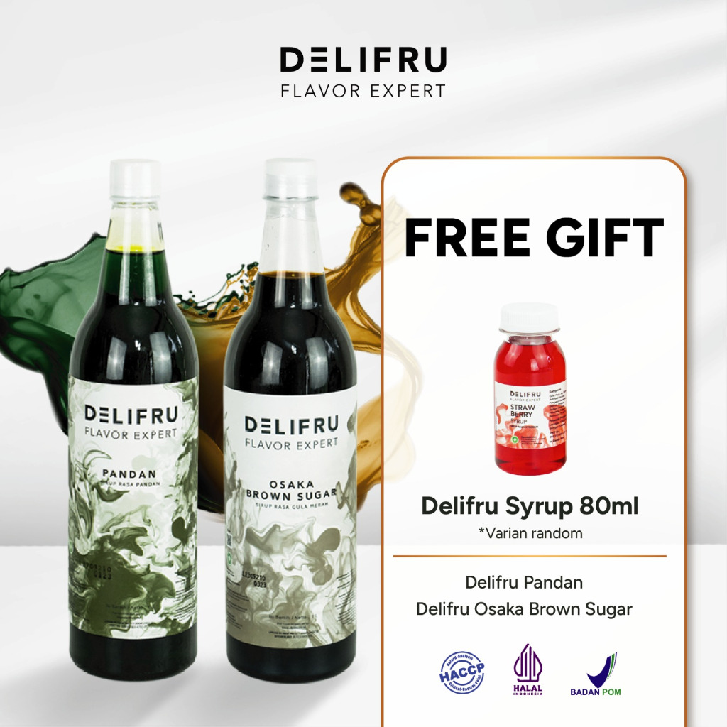 Jual Delifru Paket Bundling Syrup Osaka Brown Sugar 1l Sirup Pandan