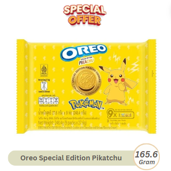 Jual Oreo Pikachu Pokemon BESAR 165gram Spesial edition Biskuit ...