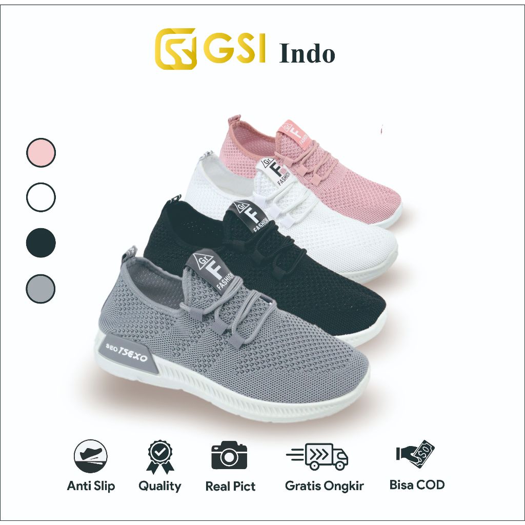 Jual GSI Indo "GRATIS KOTAK" Aira 0017 Sepatu Sneakers Bahan Rajut ...