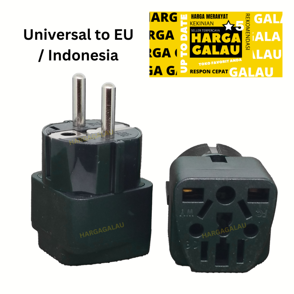 Jual Colokan listrik luar negri ke indonesia Konverter Uk Us Au to EU Over Steker Universal ...