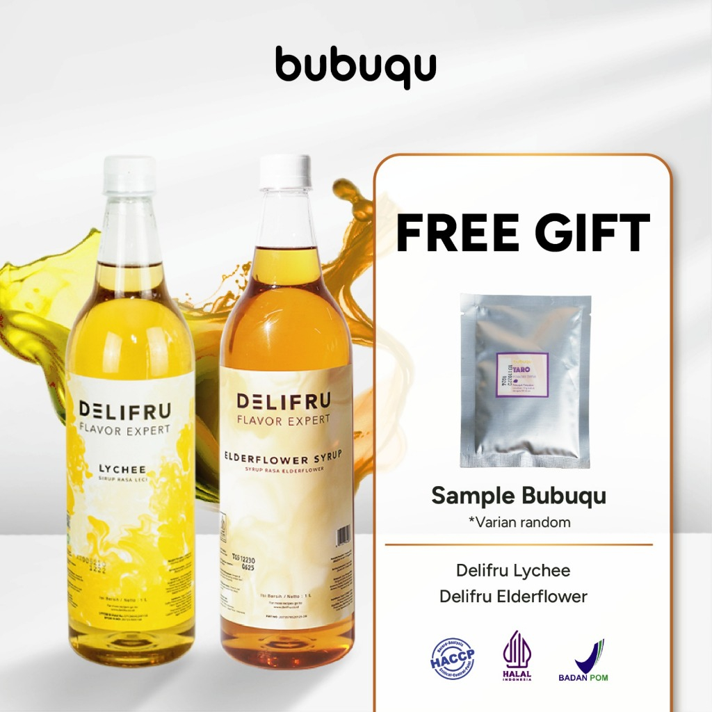 Jual Delifru Paket Bundling Syrup 2L Sirup Lychee + ElderFlower ...