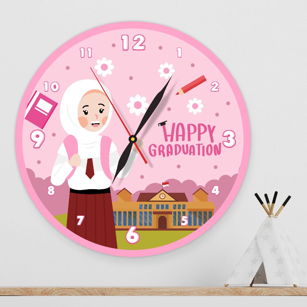 Jual Jam Dinding Perpisahan Sekolah TK SD MI Dekorasi Ruang Kelas ...