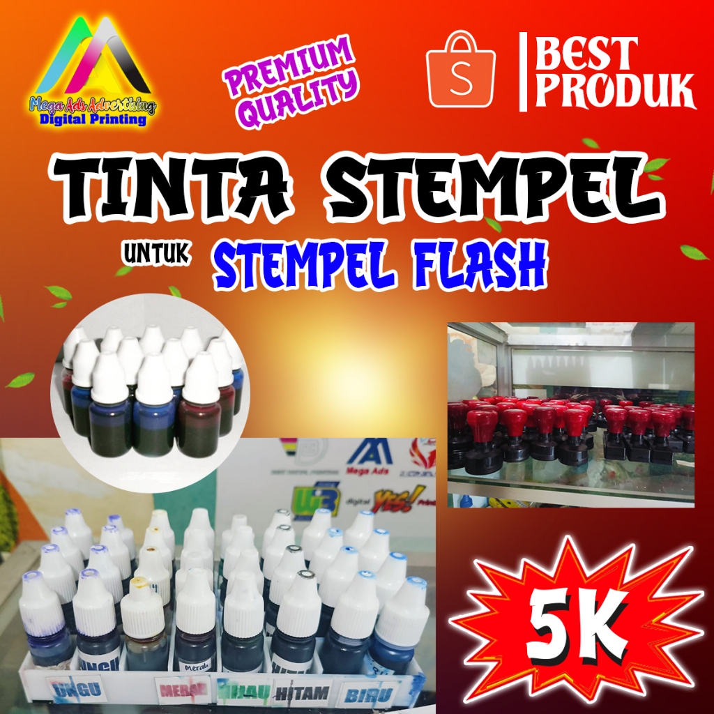 Jual TINTA STEMPEL FLASH OTOMATIS / TINTA STEMPEL PREMIUM 5ml | Shopee ...