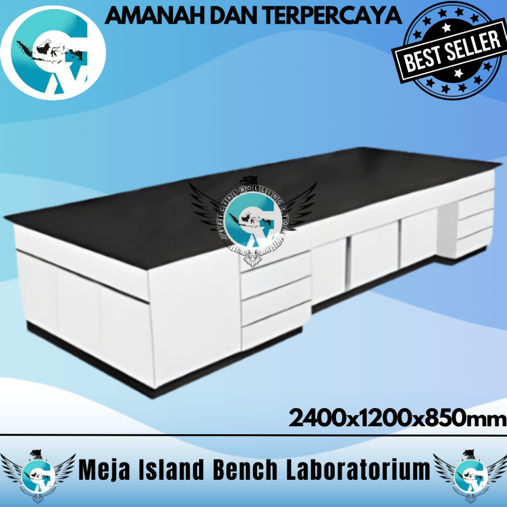Jual RSO - Meja Island Bench Laboratorium Elegan & Fungsional (2 ...