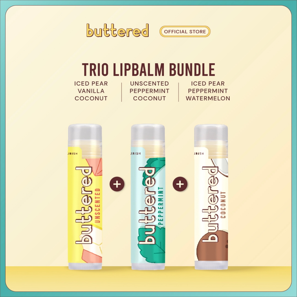 Jual Buttered Bundle 3 in 1 Trio Lip Balm Bundle Paket Hemat | Shopee ...