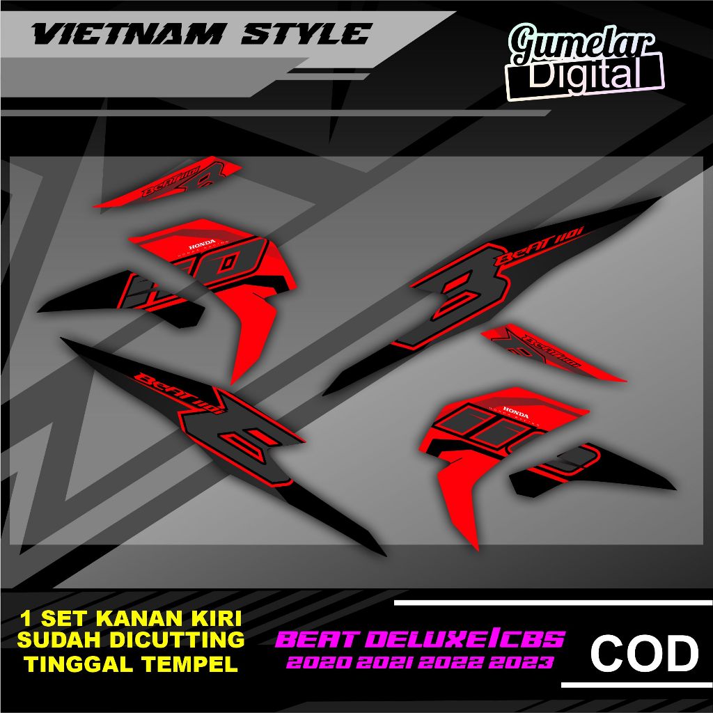 Jual STRIPPING SIMPEL HONDA BEAT DELUXE BEAT STREET VIETNAM 10 KEREN ...