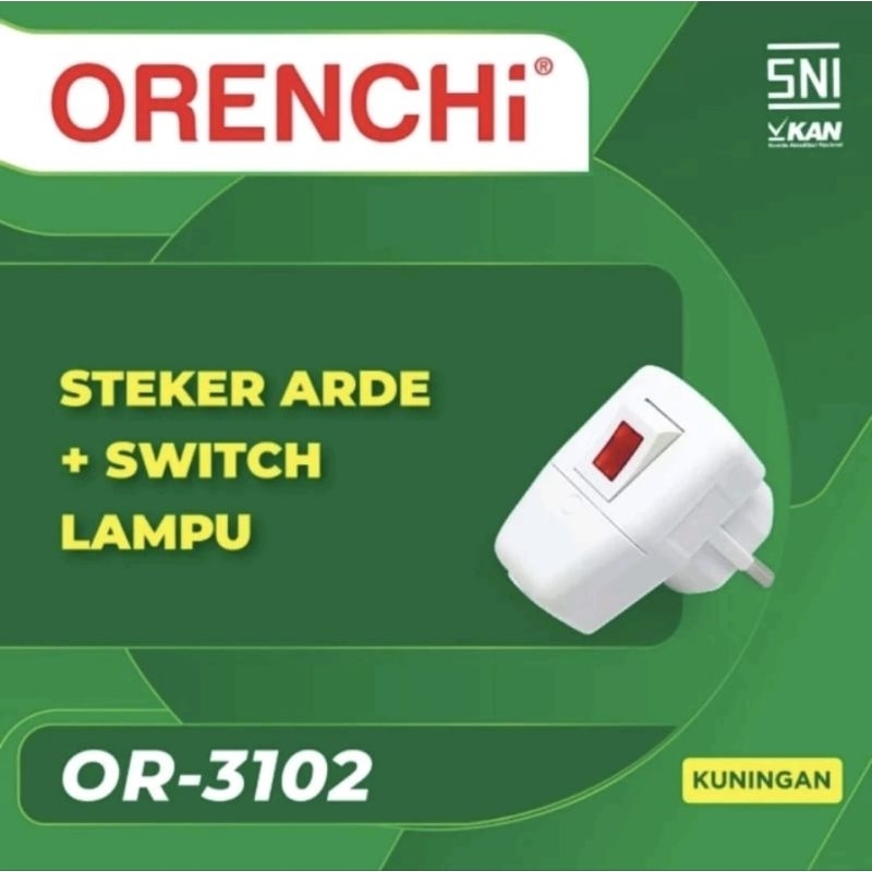 Jual steker arde besar / kecil + switch lampu orenchi OR-3116 OR-3102 ...