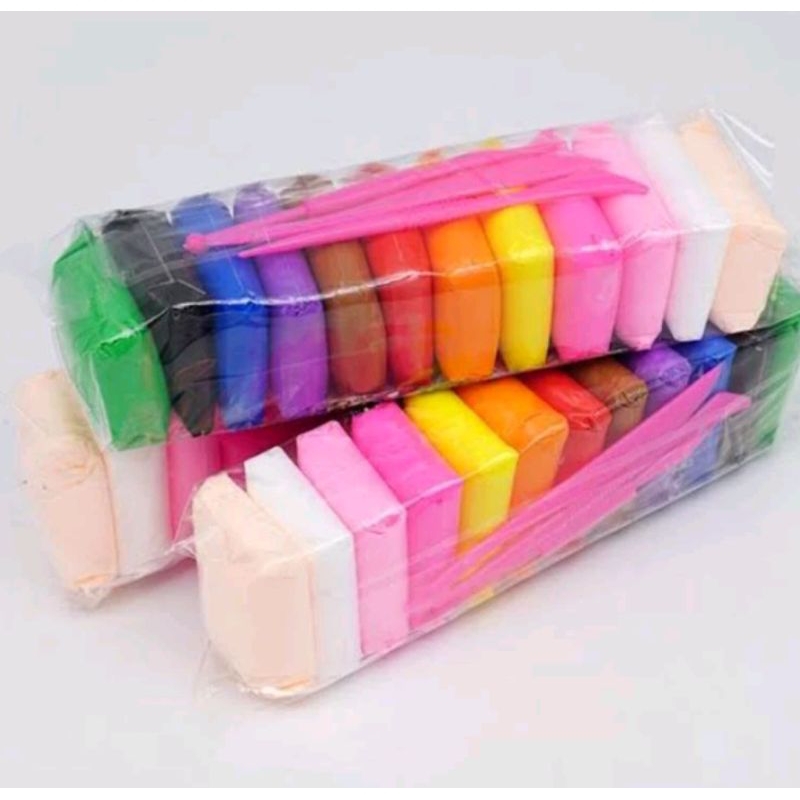 Jual Mainan anak plastisin Clay plastisin playdough isi 12 warna ...