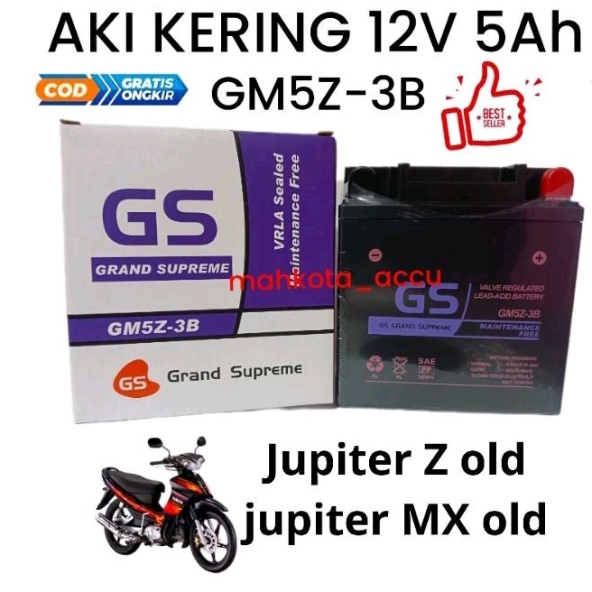 Jual AKi Motor JUPITER BURHAN, JUPITER MX LAMA,, VEGA,MEGA PRO,aki kering GS GRAND SUPREME YB5L ...