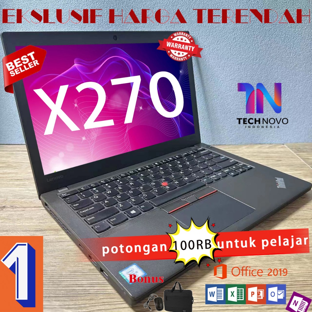 Jual Lenovo thinkpad laptop x270 Core i3/i5/i7 ram 8gb ssd 256gb peningkatan mulus second ...