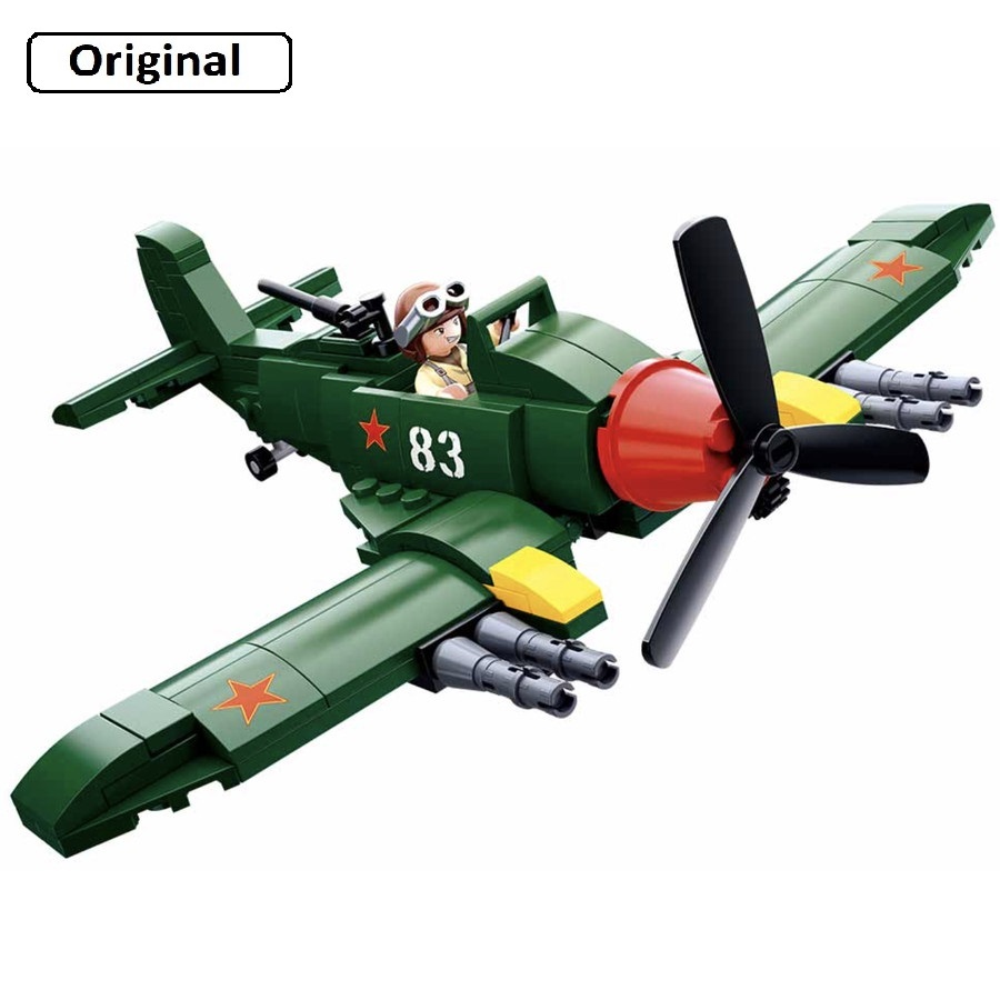 Jual Mainan Brick Sluban Pesawat Terbang Tentara Army WW2 II Building ...
