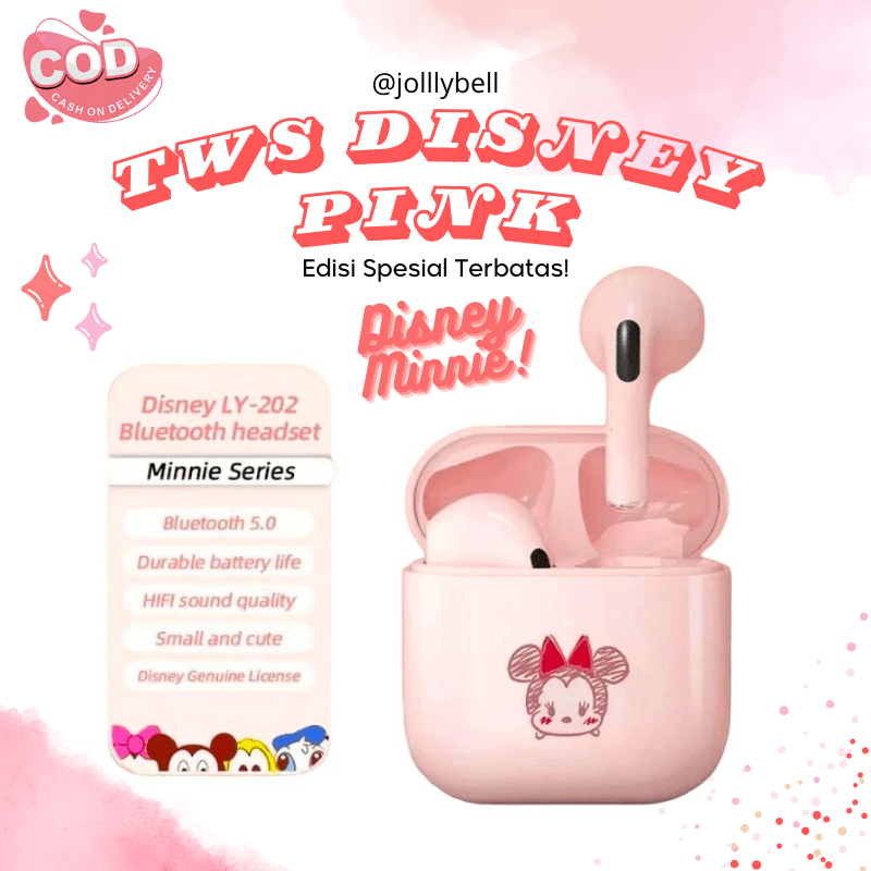 Jual Edisi Spesial Terbatas Square TWS Disney/ TWS Disney/ Minnie Mouse ...
