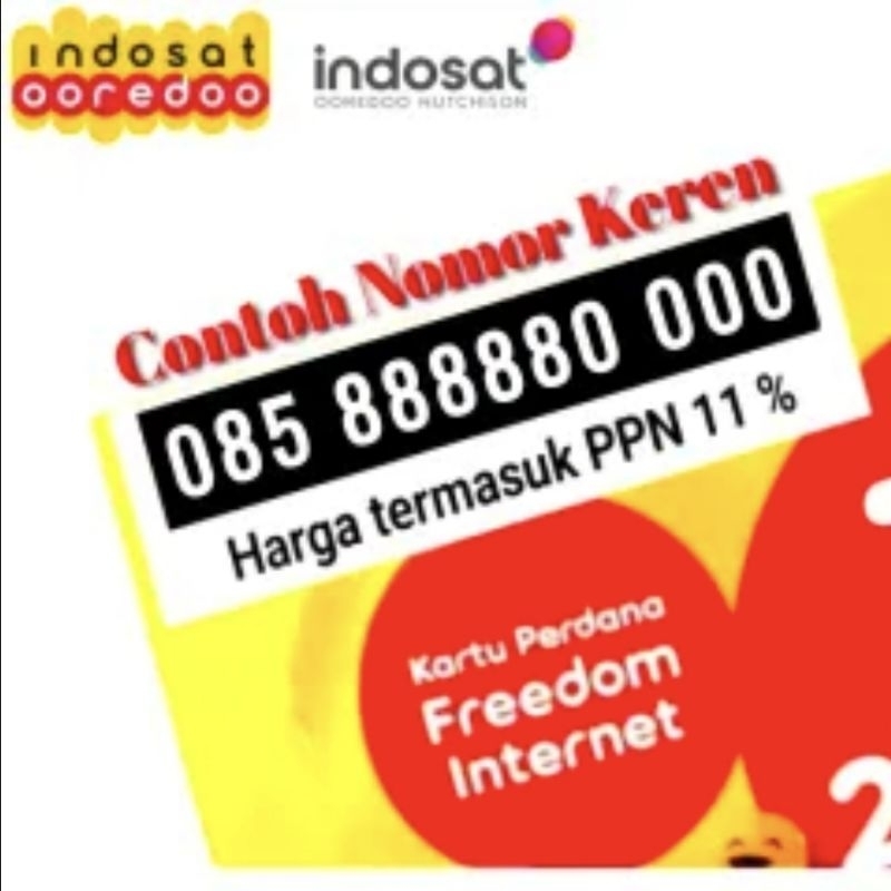 Jual Promo Simcard Kartu Cantik IM3 Nomor Cantik Indosar ooredoo ...