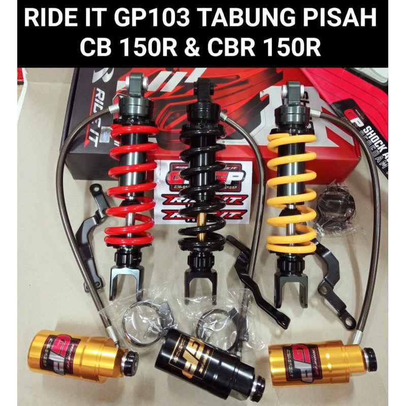 Jual Shock Monoshock Tabung Pisah Cb 150R/Cbr 150R Ride It Gp 103 Uk 300 mm Pnp | Shopee Indonesia