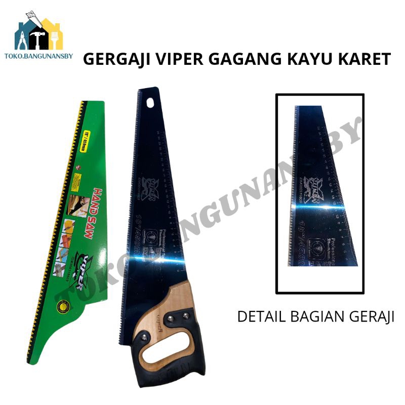 Jual GERAJI/GRAJI/GERGAJI VIPER GAGANG KAYU KARET | Shopee Indonesia