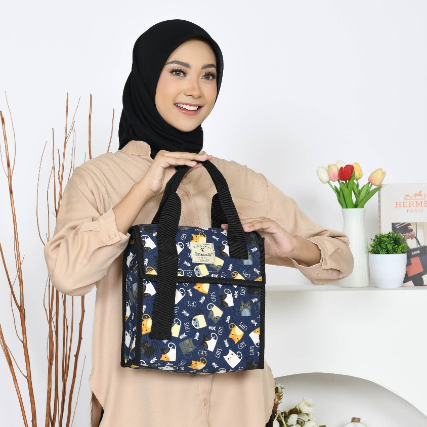Jual Tas Bekal Makanan Bento Elegan Aluminium Foil Lunch Box Cooler Bag ...