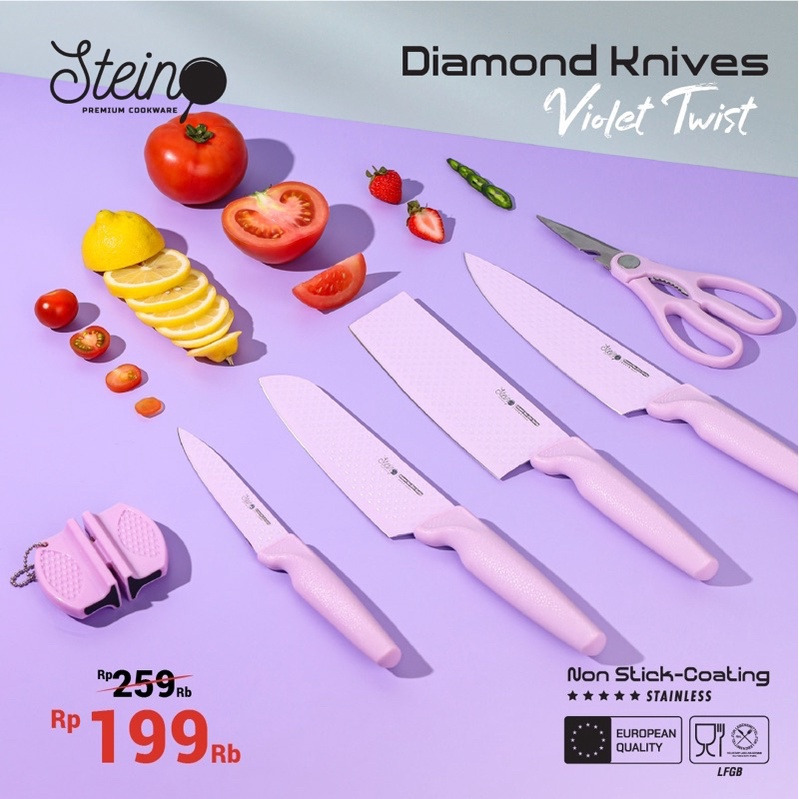 Jual Steincookware Stein Knife Set Pisau Set Diamond | Shopee Indonesia