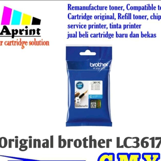 Jual cartridge brother baru original LC3617C LC3617 Cyan LC3617Y yellow ...