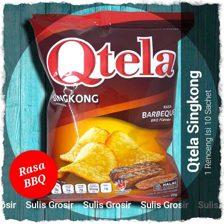 Jual Qtela Singkong Rasa BBQ 20gr Serenceng Isi 10 Sachets | Shopee ...
