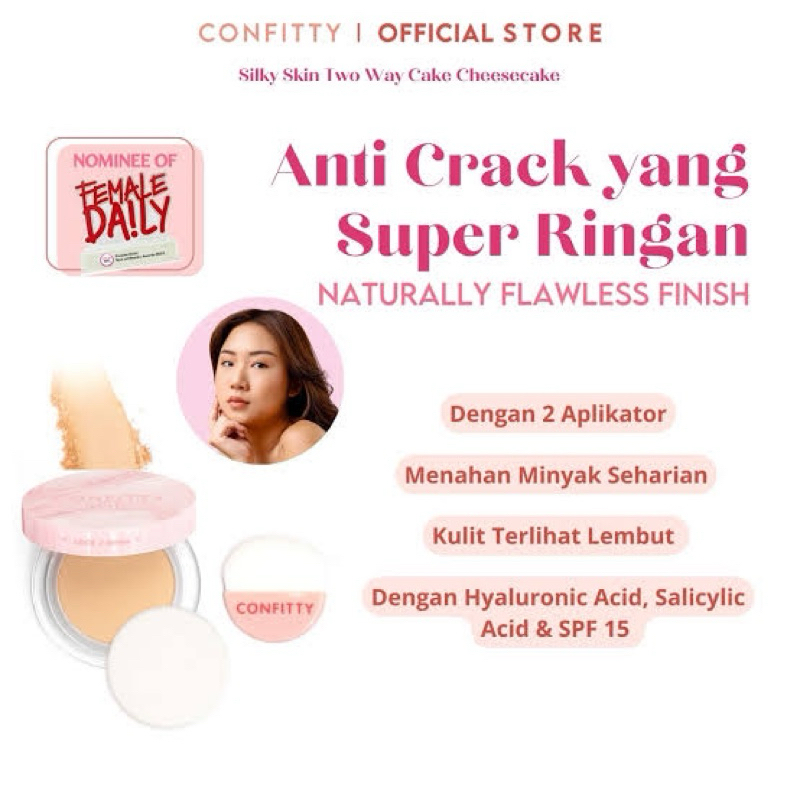 Jual Expired Confitty Silky Skin Two way Cake | Shopee Indonesia