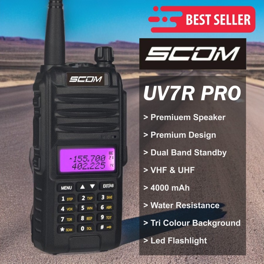 Jual HT SCOM UV7R PRO PREMIUM SPEAKER handy talky walkie talkie handy talky HT RADIO | Shopee ...