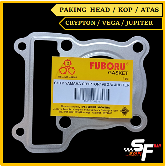 Jual PAKING HEAD CRYPTON / VEGA / JUPITER GASKET PERPAK KOP ATAS BESI FUBORU | Shopee Indonesia