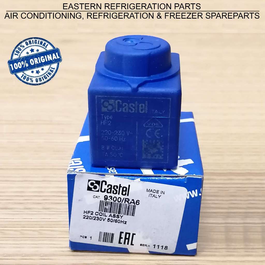 Jual Solenoid Coil CASTEL HF2 220V - 230V 9300/RA6 ( BLUE ) | Shopee ...