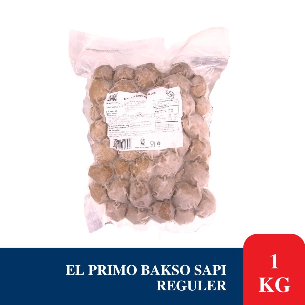 Jual El Primo Bakso Sapi Reguler 1kg isi 100 Biji | Shopee Indonesia