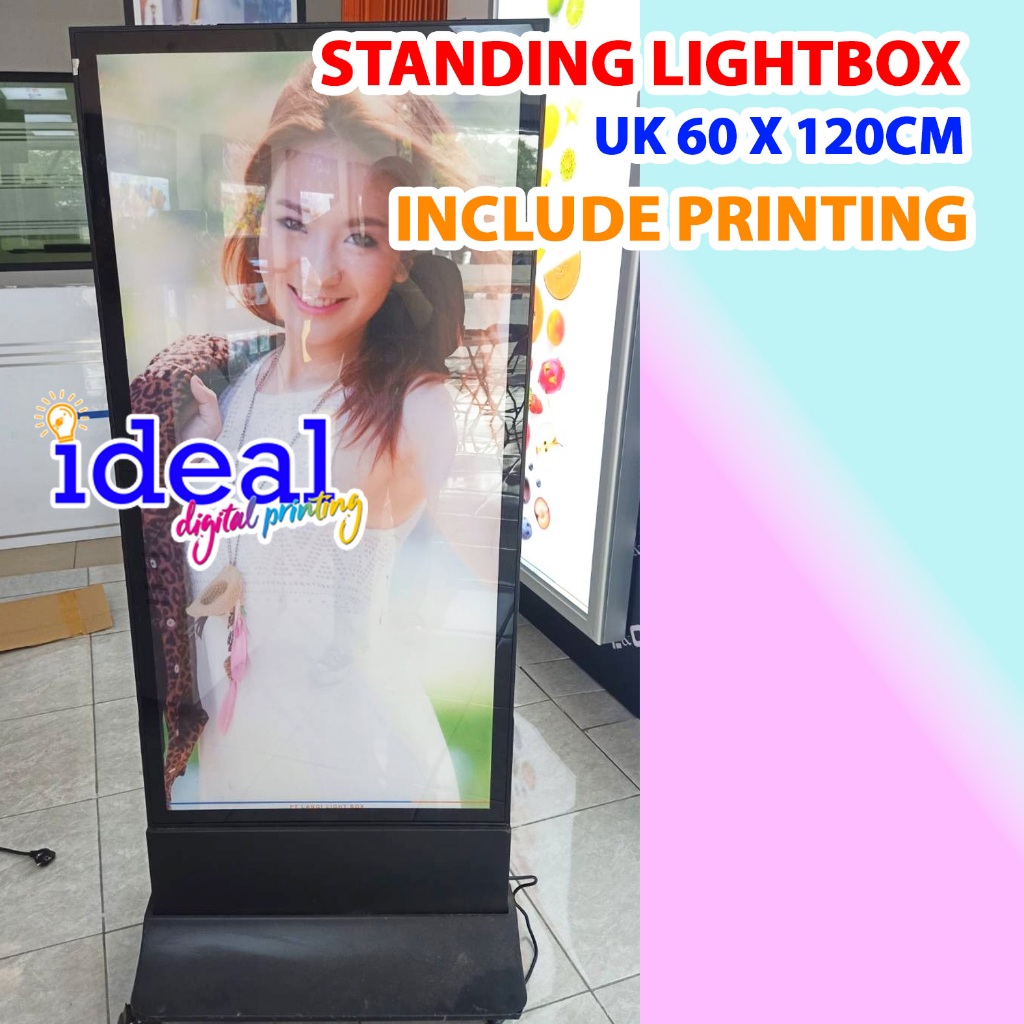 Jual Slim Light Box Standing Portable Slim Neon Box berdiri | Shopee ...