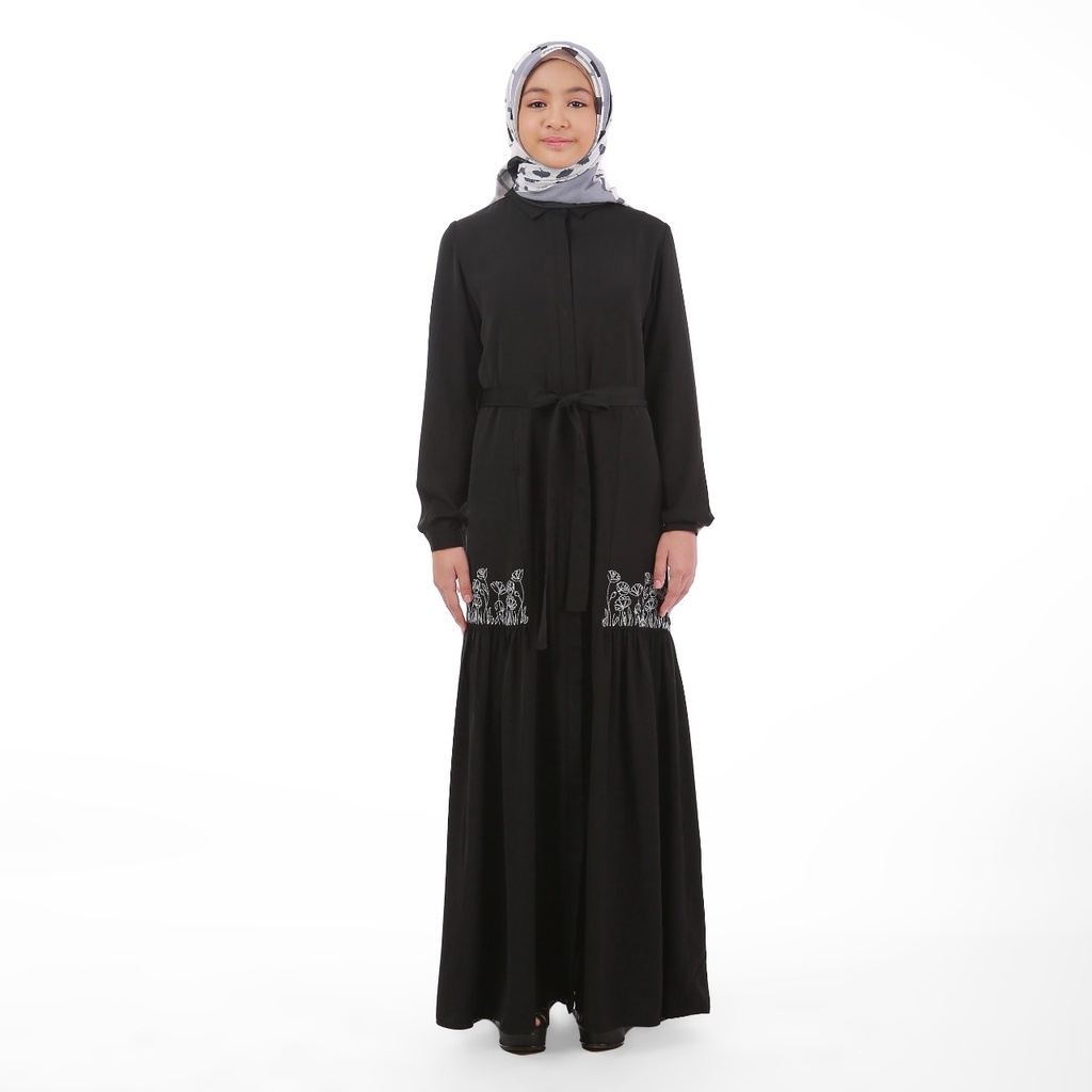 Jual Zoya Gamis Muslim Polos Bazilia Dress Black | Shopee Indonesia