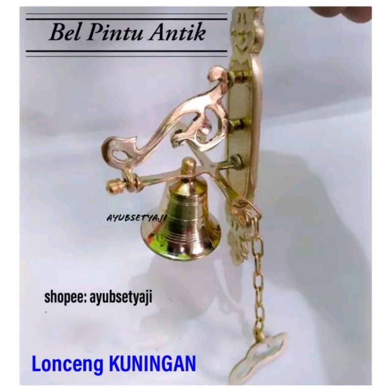 Jual Bel Pintu Antik Lonceng Kuningan warna Kuning Gold dan Hitam antik ...