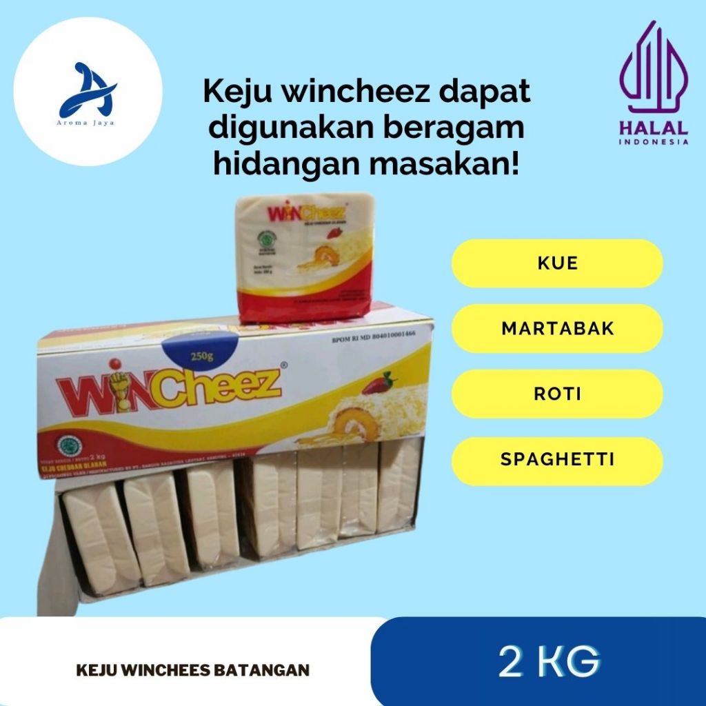 Jual Keju Cheddar Wincheez Keju Batangan Wincheese Keju Winchiz 2KG isi ...