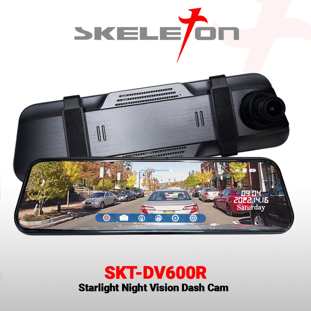 Jual Skeleton Dash Cam DVR Full HD Dual Lens Front & Rear Loop ...