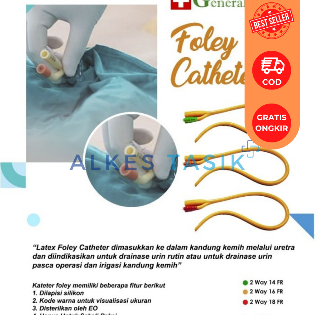 Jual Foley Catheter 2 Way General Care / Gea / Selang Urine / Selang ...