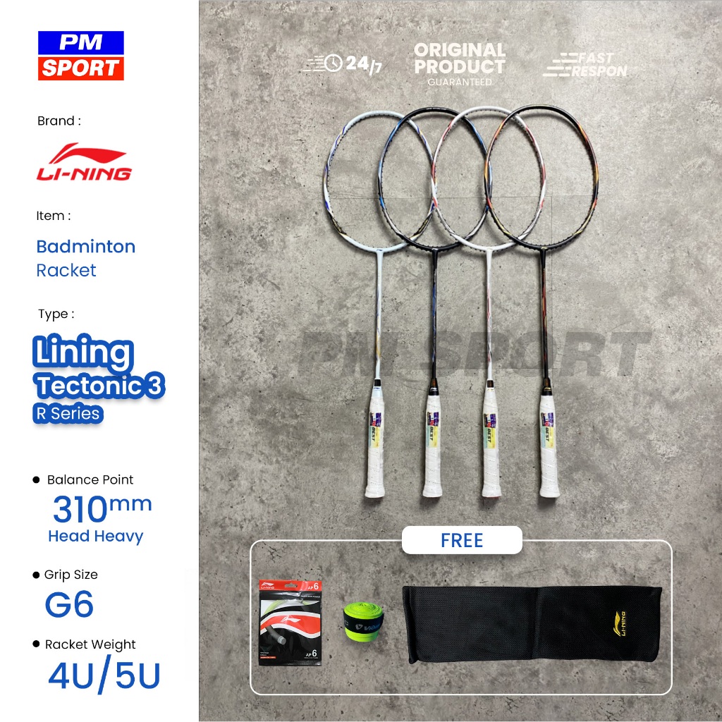 Jual RAKET BADMINTON / BULUTANGKIS LINING TECTONIC 3R SERIES ORIGINAL ...