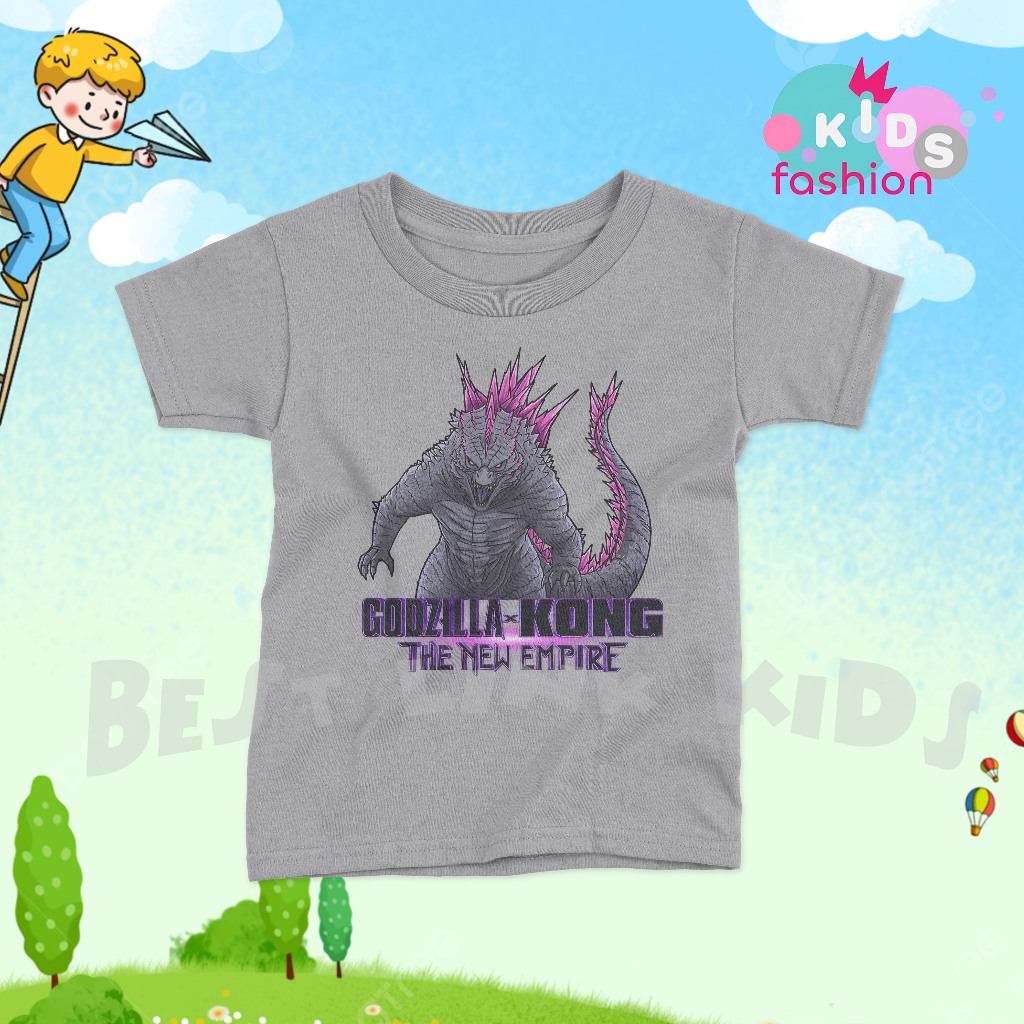 Jual Baju Kaos Atasan Anak Godzilla x Kong The New Empire FREE NAMA ...