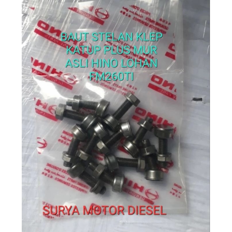Jual BAUT STELAN SETELAN KLEP KATUP PLUS MUR ASLI HINO LOHAN FM260TI ...