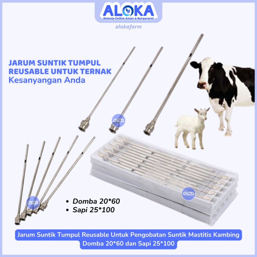Jual Jual Jarum Suntik Tumpul Reusable Pengobatan Suntik Mastitis ...