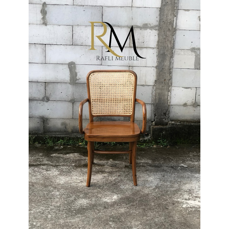 Jual Kursi Cafe Rotan Retro Kursi Rotan Kayu Jati | Shopee Indonesia