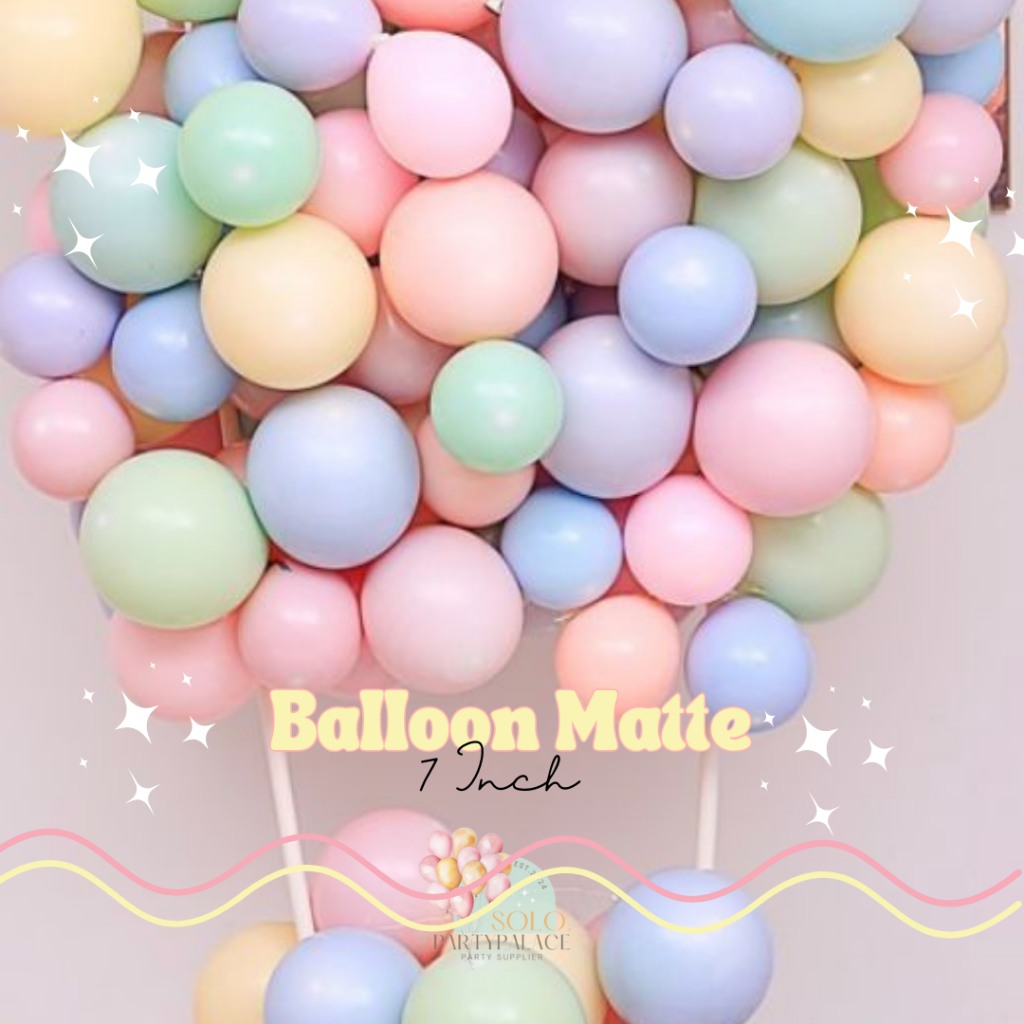 Jual ECER 1PCS BALON LATEX MATTE PASTEL 7INCH / Balon Per PCS / Balon ...