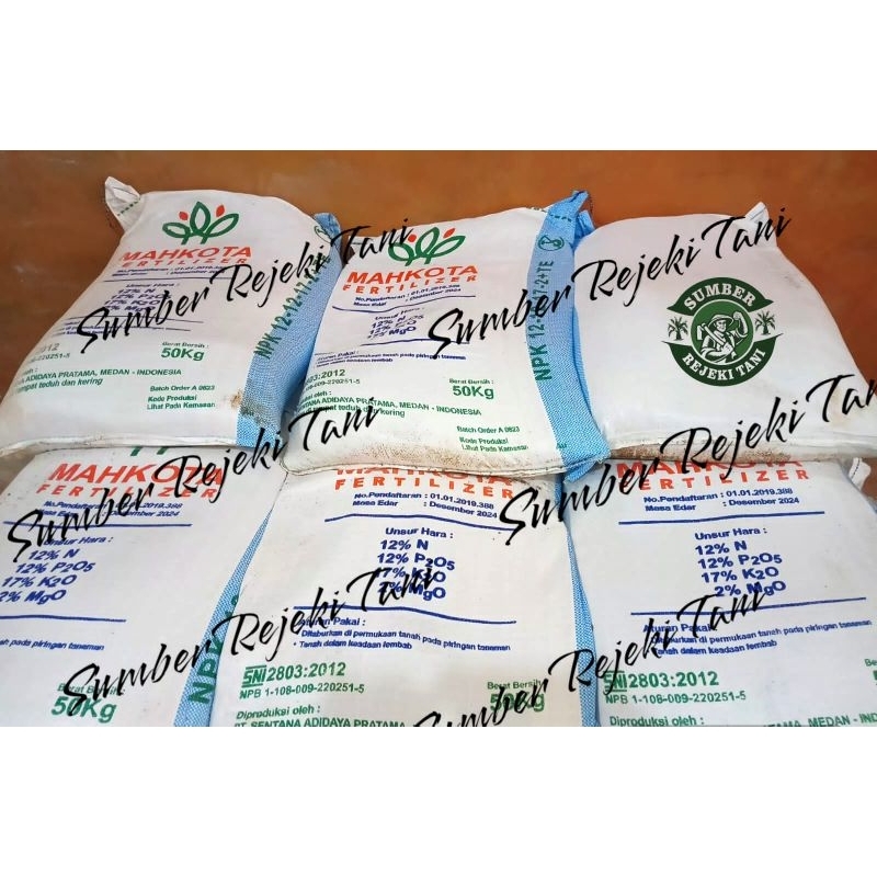 Jual Pupuk Npk mahkota 12.12.17+TE kemasan 50kg | Shopee Indonesia